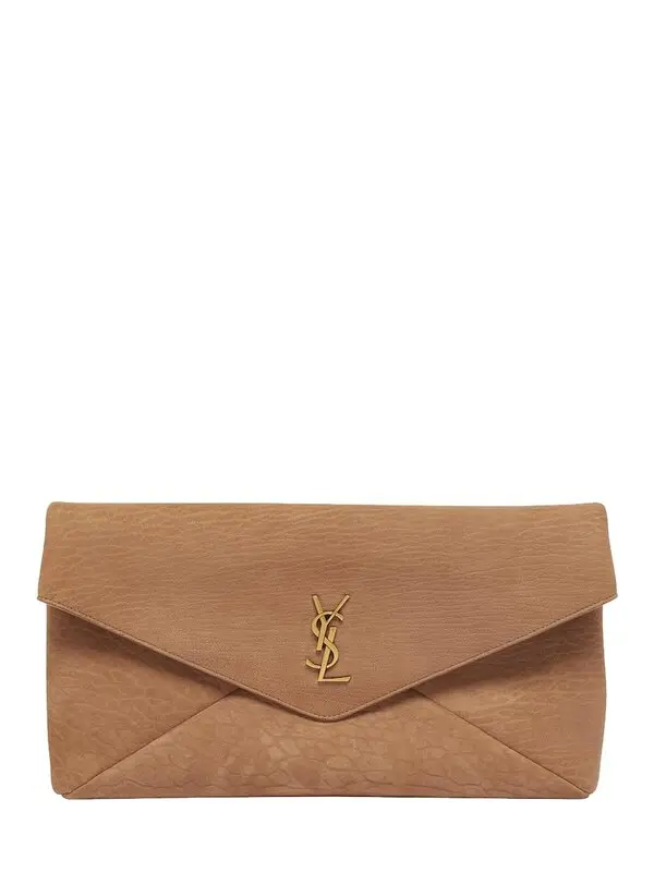 Saint Laurent Large Envelope Pouch - Honey Caramel