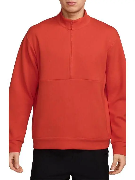 Nike 24.7 Impossibly Soft Dri-fit Half-zip Top - Picante Red/mystic Red