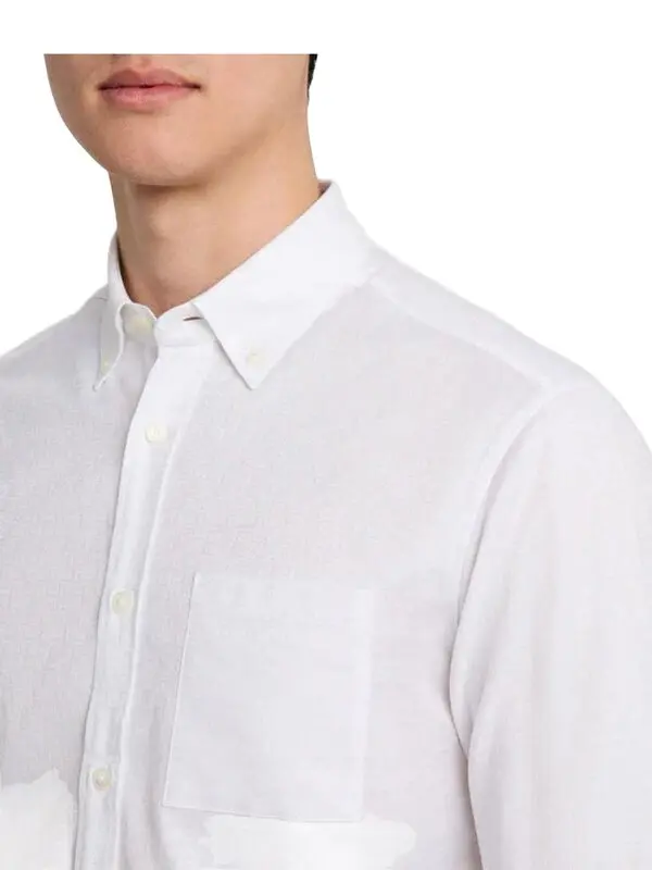 FERRAGAMO Apos;s Gancio Oxford Sport Shirt - White