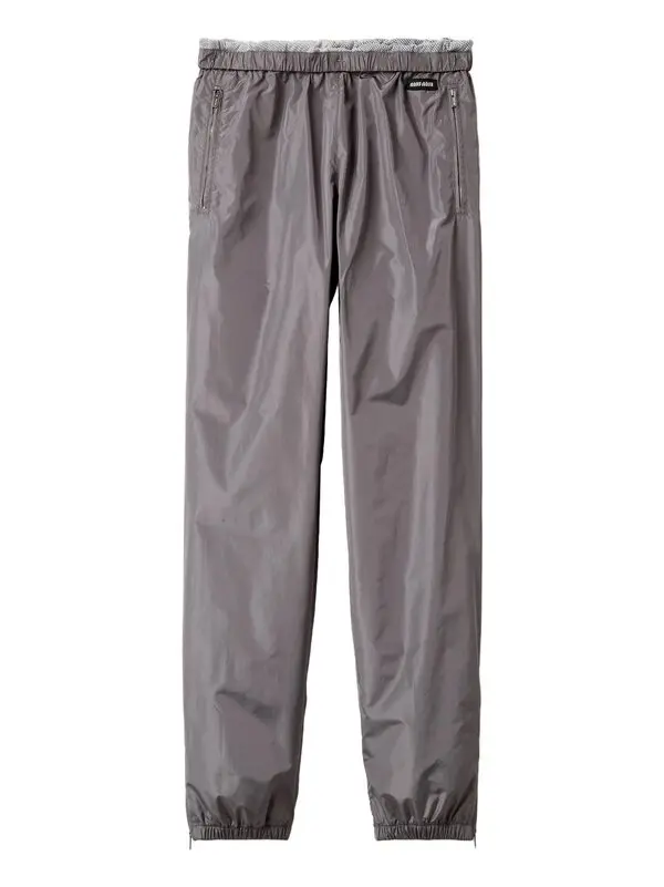 Miu Miu Technical Silk Joggers - Aluminum