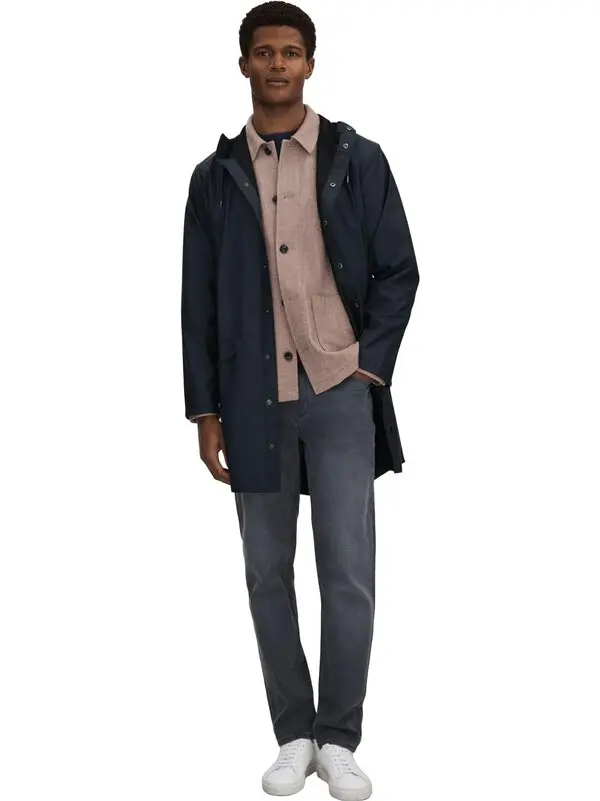 Rains Long Jacket - Navy