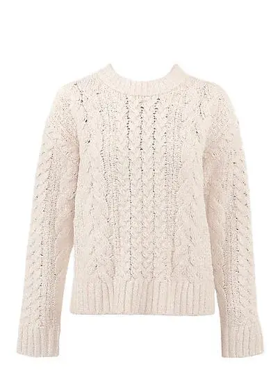 House Of Cb Jasper Cable-knit Cotton-blend Jumper - Cream