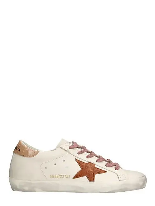 GOLDEN GOOSE Superstar Star-appliqué Leather Low-top Trainers - Cream Comb