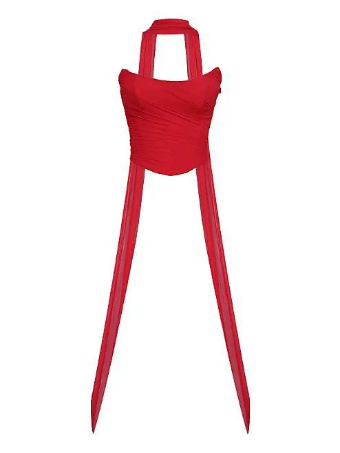 House Of Cb Hallie Corset Top - Holly Red