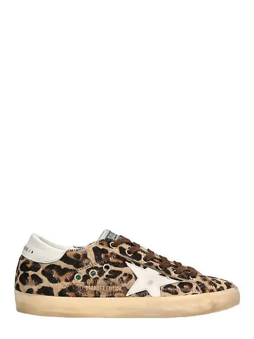 GOLDEN GOOSE Superstar Leopard-print Leather Low-top Trainers - Brown/oth