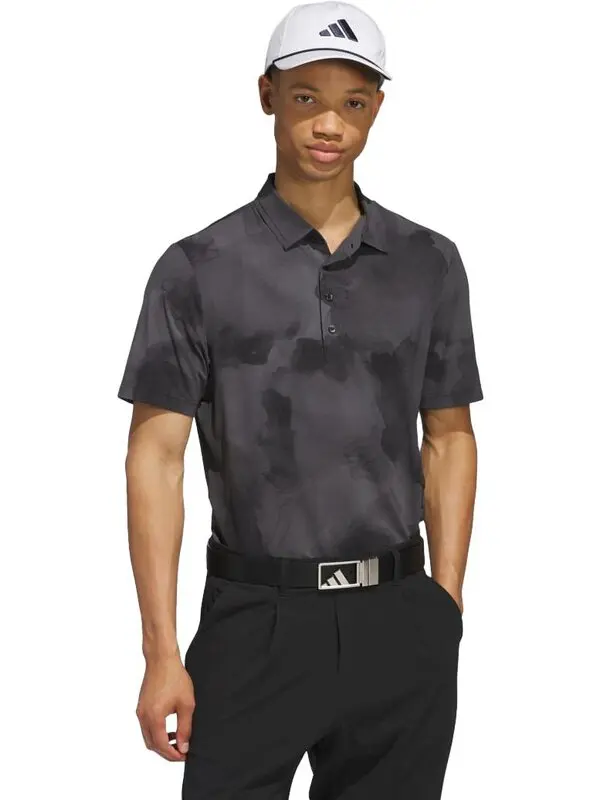 Adidas Ultimate365 Printed Cool Feeling Tour Polo Shirt - Black / Grey Six