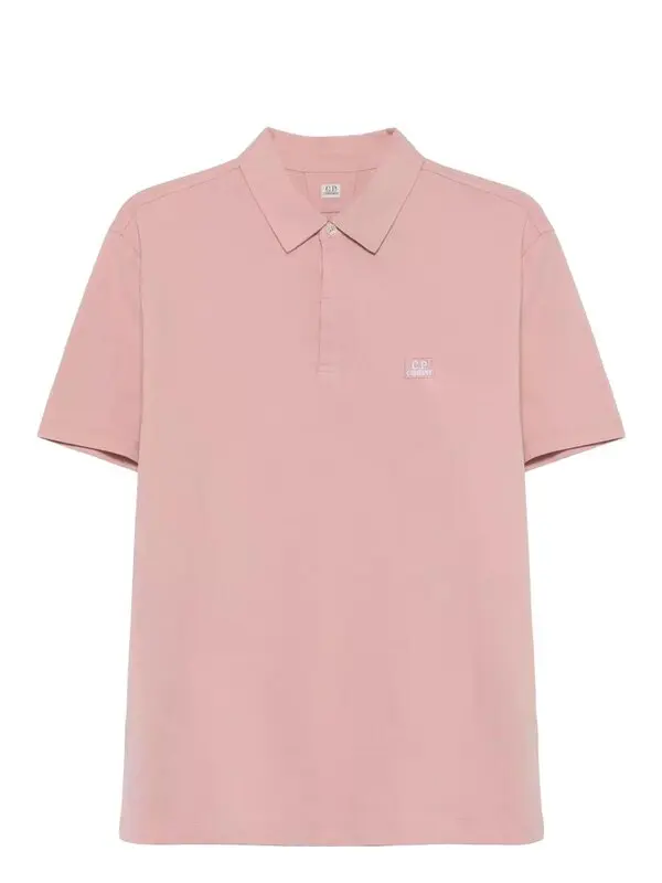 C.P. COMPANY Logo-patch Polo Shirt - Pink