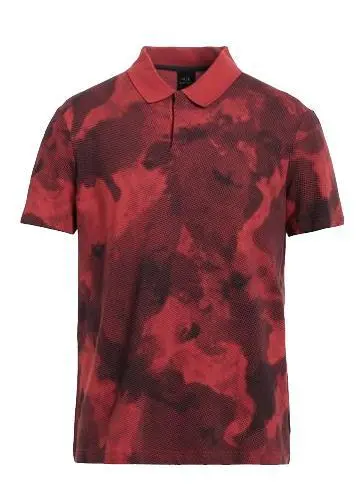 Armani Exchange Polo Shirt Brick Size Cotton, Elastane - Red