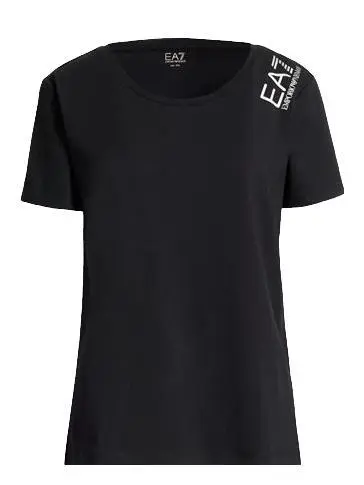 EA7 Cotton-elastane Jersey T-shirt - Black