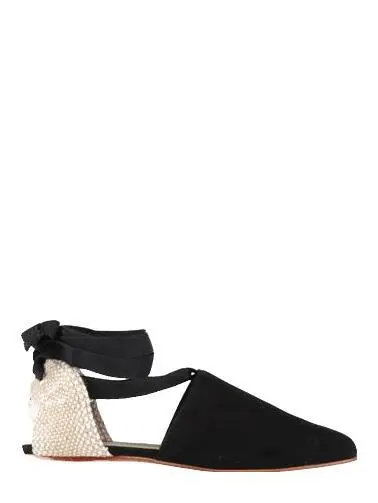 CastaÑer Ballet Flats With Laces - Black