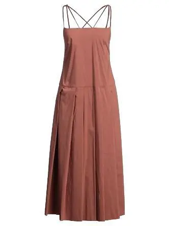 Liviana Conti Midi Pleated Dress - Brown