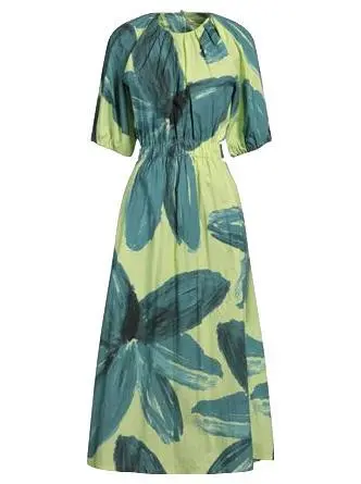 Liviana Conti Maxi Flared Floral-print Dress - Green
