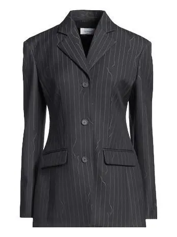 OFF-WHITE™ Single-breasted Pinstriped Blazer - Grey