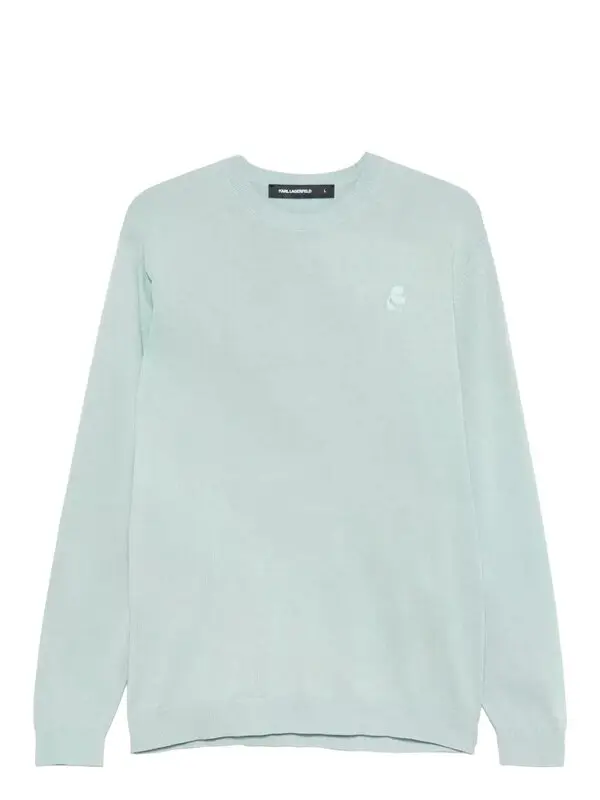 Karl Lagerfeld Logo-embroidered Sweater - Blue