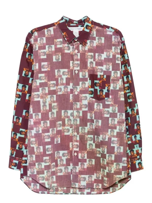 Comme Des Garçons Pop-art Print Shirt - Purple