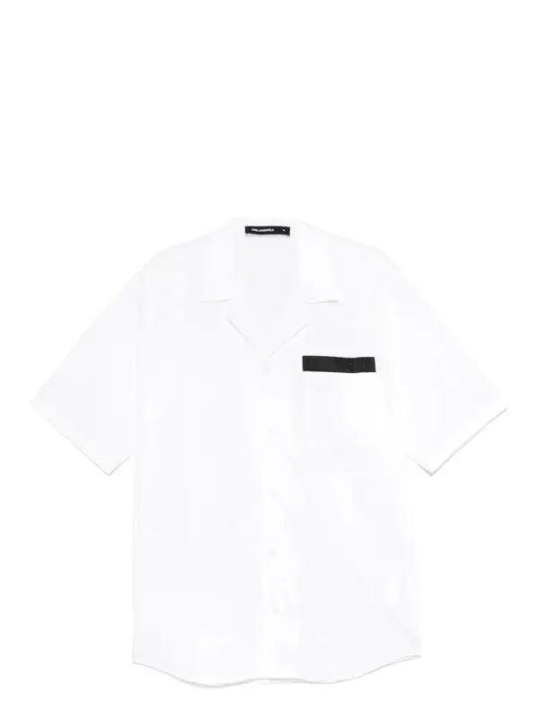 Karl Lagerfeld Logo-plaque Shirt - White