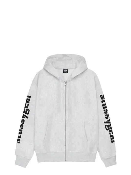 StÜssy Gear Zip Hoodie - Ash Heather