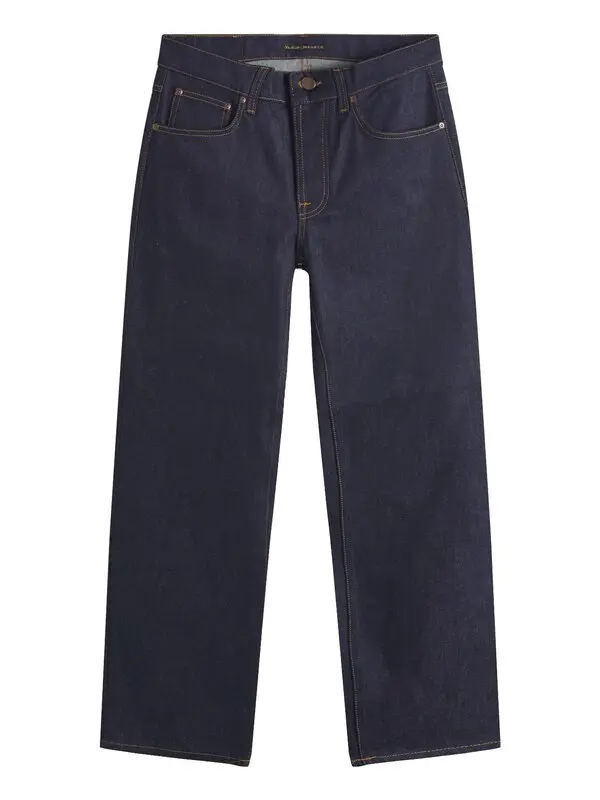 Nudie Jeans Solid Ollie Straight Leg Jeans - Dry Abyss