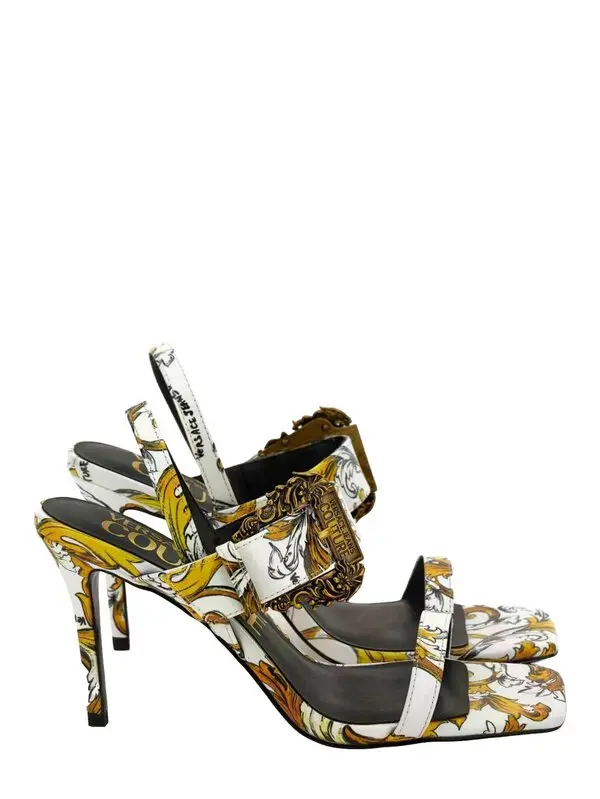 Versace 85mm Emily Sandals - White