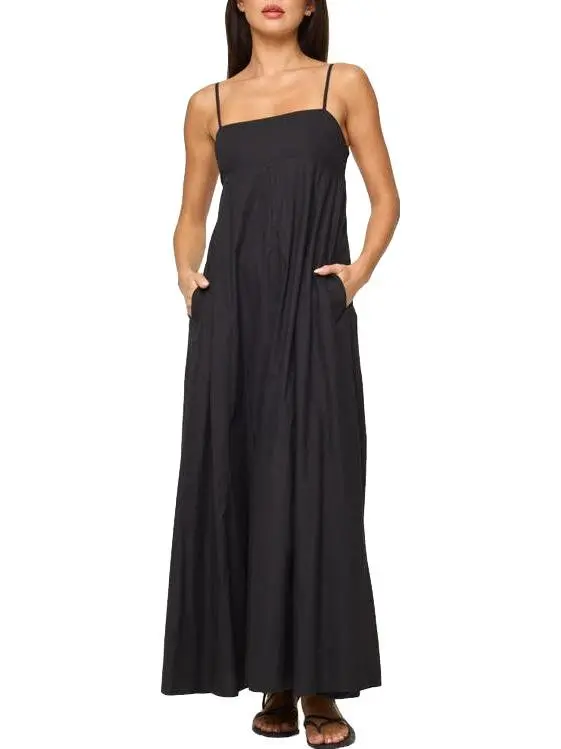 L*Space Raveena Cotton Maxi Dress - Black