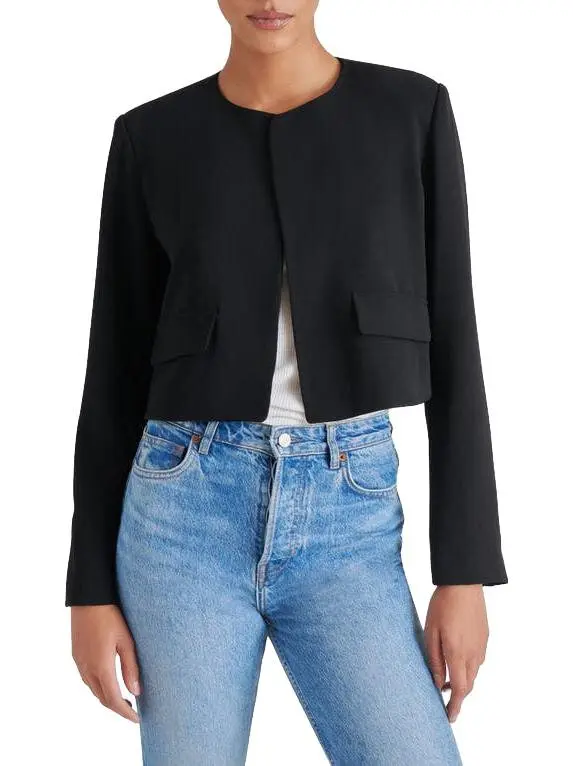 Steve Madden Serene Crop Blazer - Black