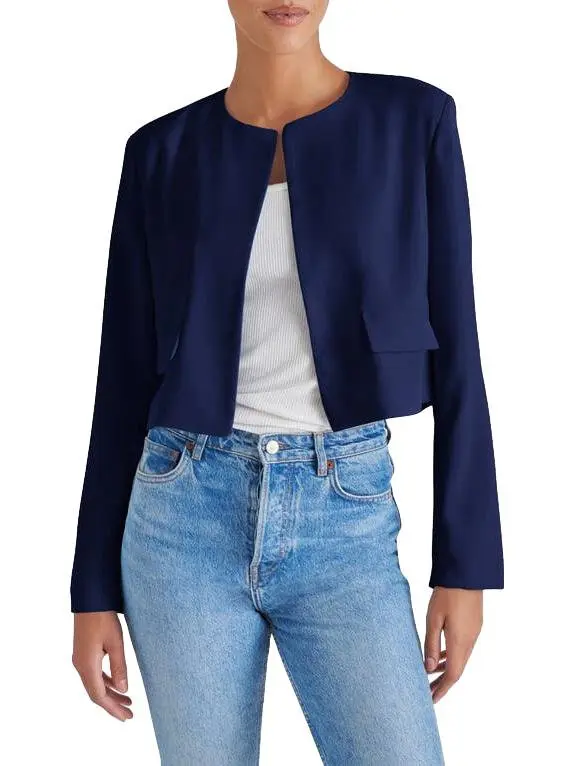 Steve Madden Serene Crop Blazer - Marine