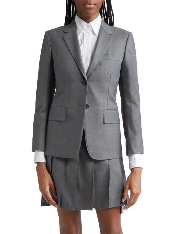Thom Browne Fit 1 Wool Twill Blazer - Medium Grey