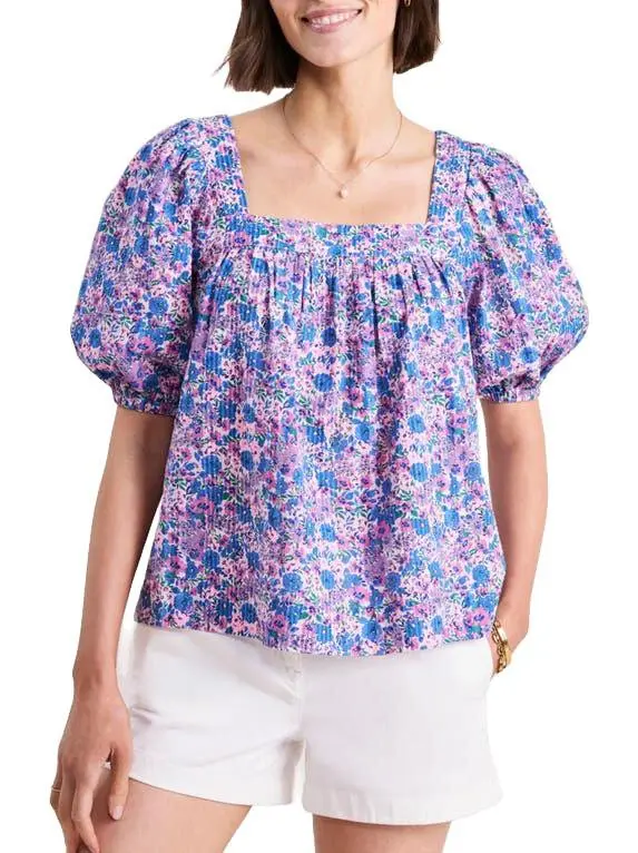Vineyard Vines Short Sleeve Seersucker Top - Helen Floral Sm