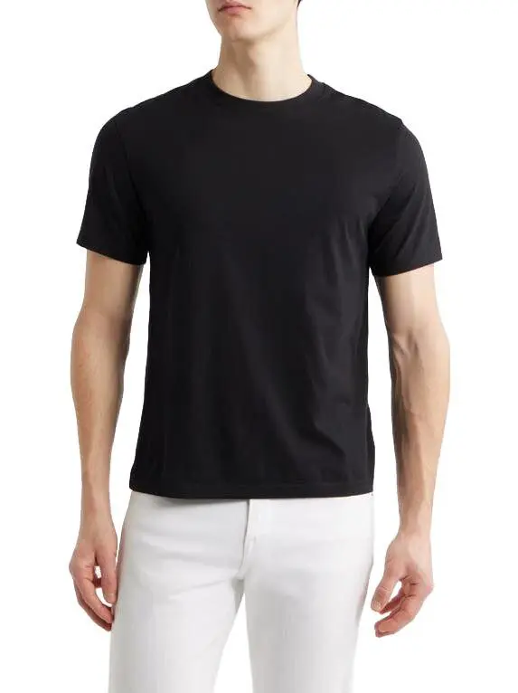 FRAME Short Sleeve Light Cotton Tee - Black