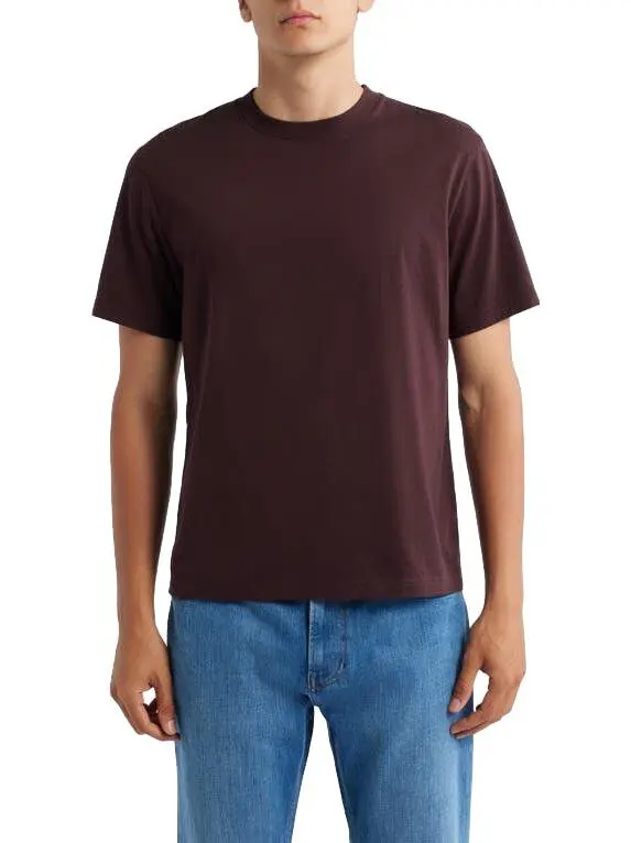 FRAME Short Sleeve Light Cotton Tee - Burgundy