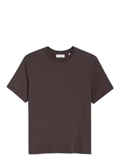 FRAME Short Sleeve Light Cotton Tee - Deep Brown