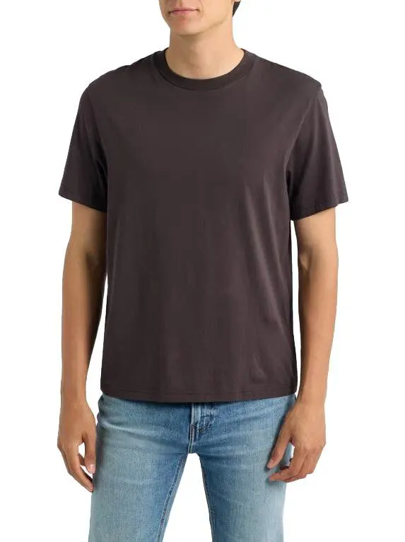 FRAME Short Sleeve Light Cotton Tee - Deep Brown
