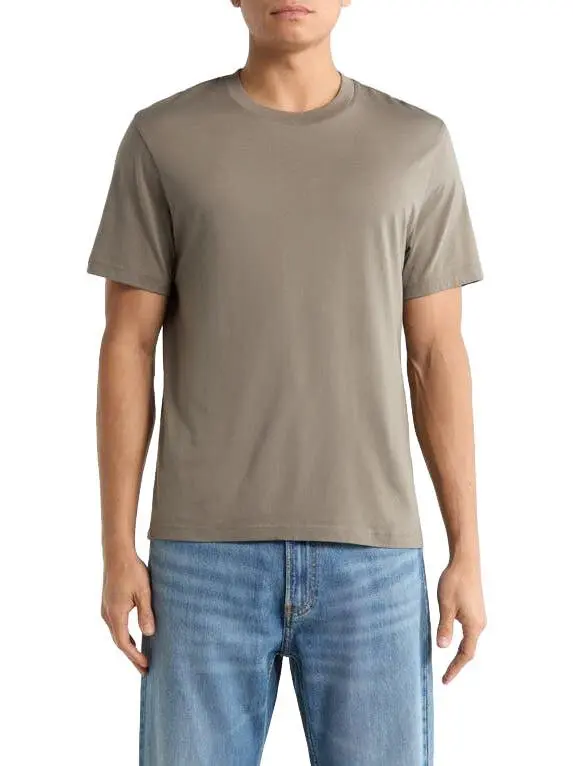 FRAME Short Sleeve Light Cotton Tee - Smoky Green