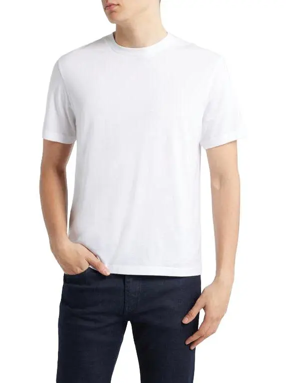 FRAME Short Sleeve Light Cotton Tee - White