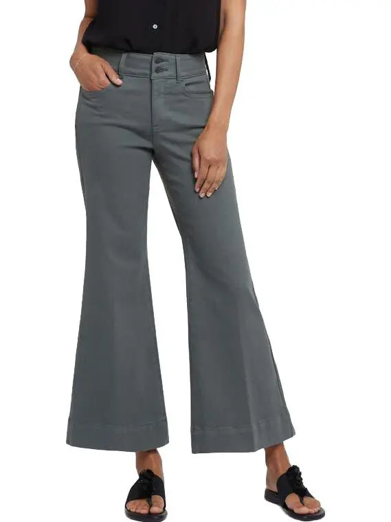 NYDJ Mia Cool Embrace® High Waist Palazzo Flare Jeans - Sage Leaf