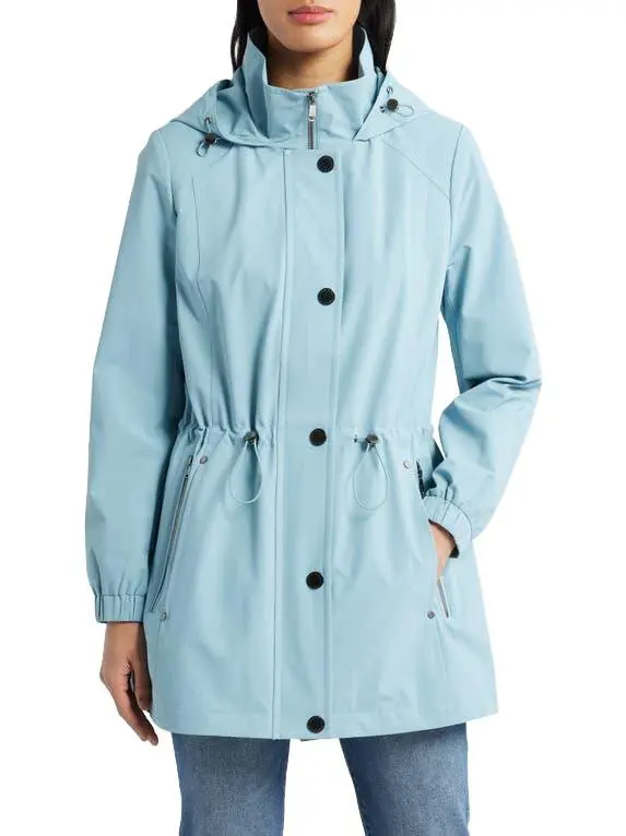 London Fog Hooded Jacket - Ocean Blue