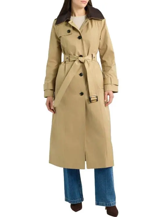 London Fog Double-breasted Trench Coat - Khaki