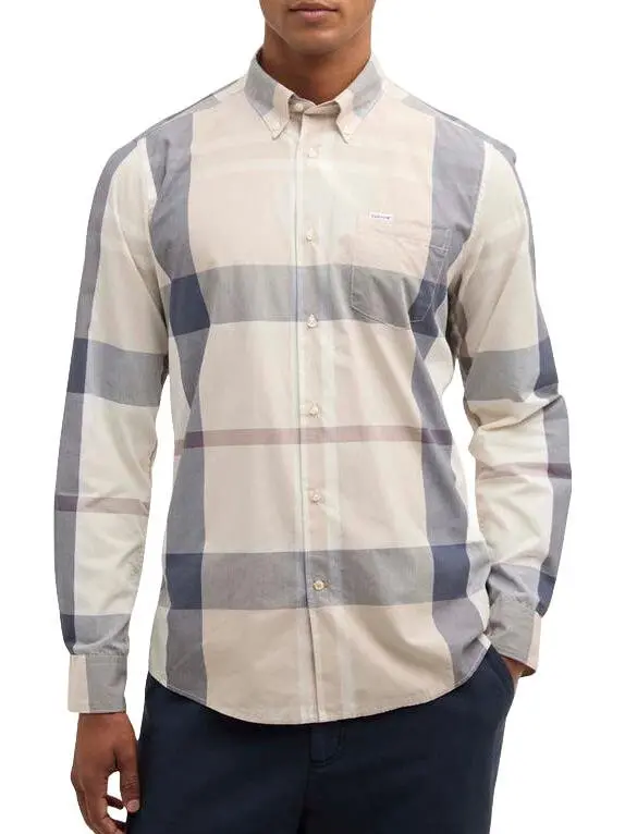 Barbour Harris Classic Fit Plaid Cotton Button-down Shirt - Oban Mist Tartan
