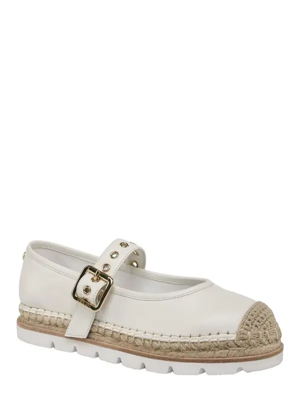 J/SLIDES NYC Beatrice Leather Espadrille - Off White