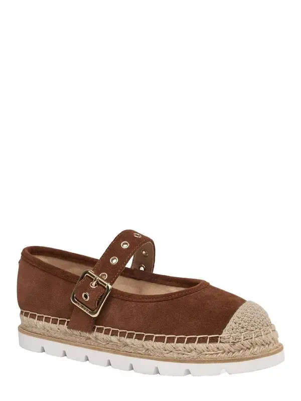 J/SLIDES NYC Beatrice Leather Espadrille - Tan