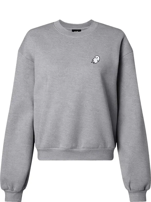 DALIX Ghost Relaxed Fleece Sweatshirt - Heather Gray