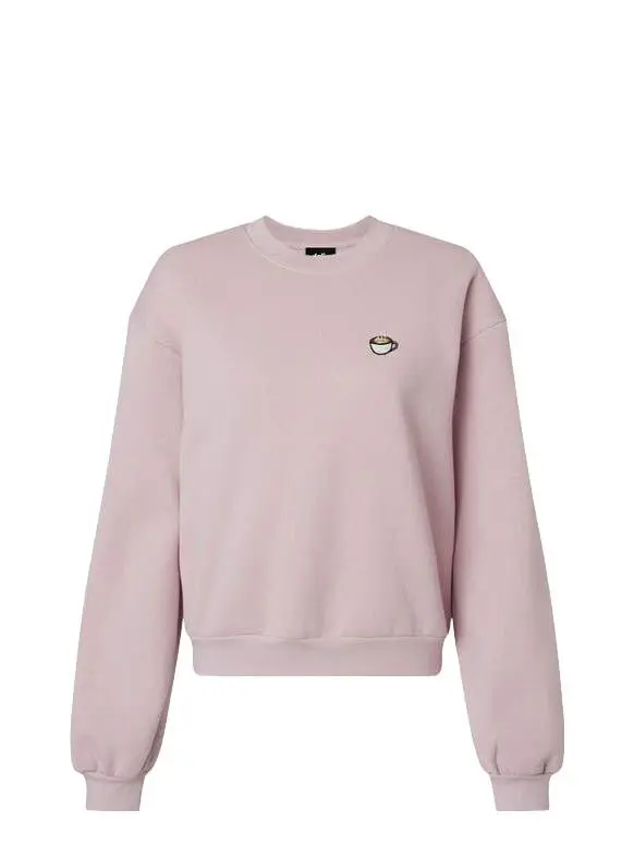 DALIX Cappuccino Fleece Sweatshirt - Blush