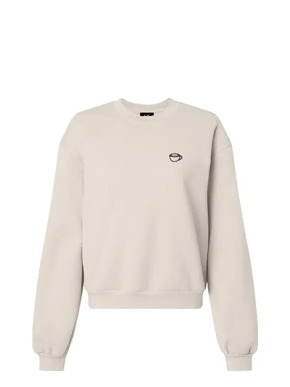 DALIX Cappuccino Fleece Sweatshirt - Bone