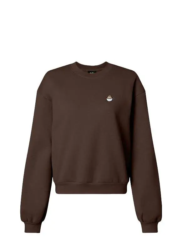 DALIX Relaxed Fit Sweatshirt - Brown