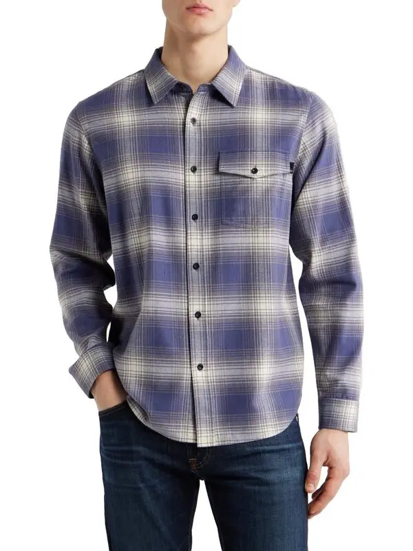 Ag Wesley Button-up Shirt - Shadow Plaid Navy Multi