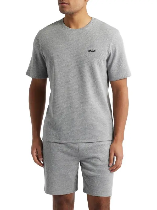 BOSS Waffle Knit Lounge T-shirt - Medium Grey