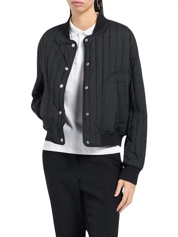 Moose Knuckles Fairhaven Quilted Ripstop Bomber Jacket - Black