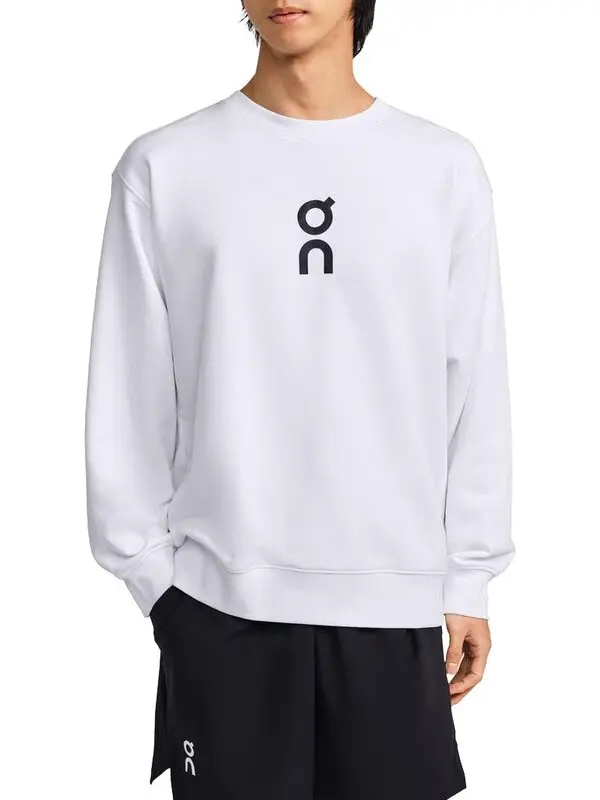 On Club Crewneck Cotton-blend Sweatshirt - White