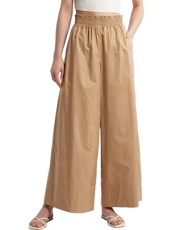 Solid & Striped Twyla Wide Leg Pants - Camel