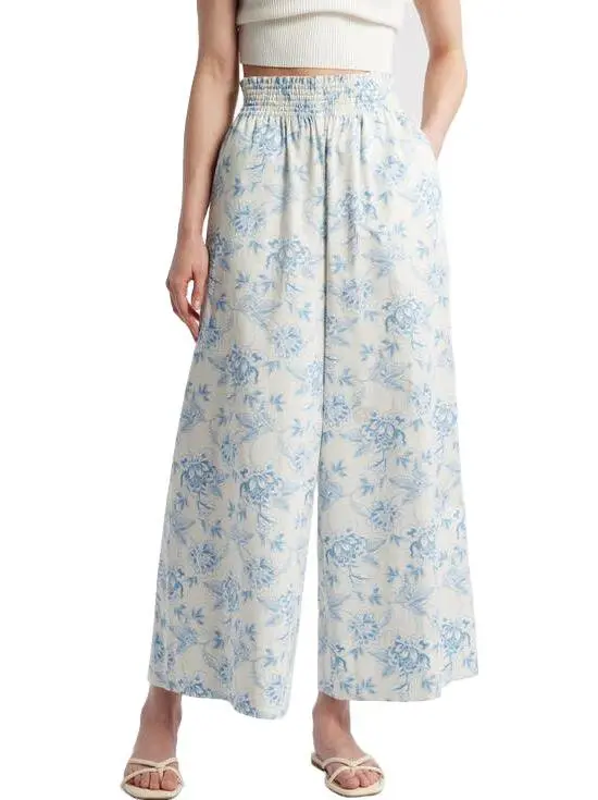 Solid & Striped Twyla Wide Leg Pants - Classic Toile